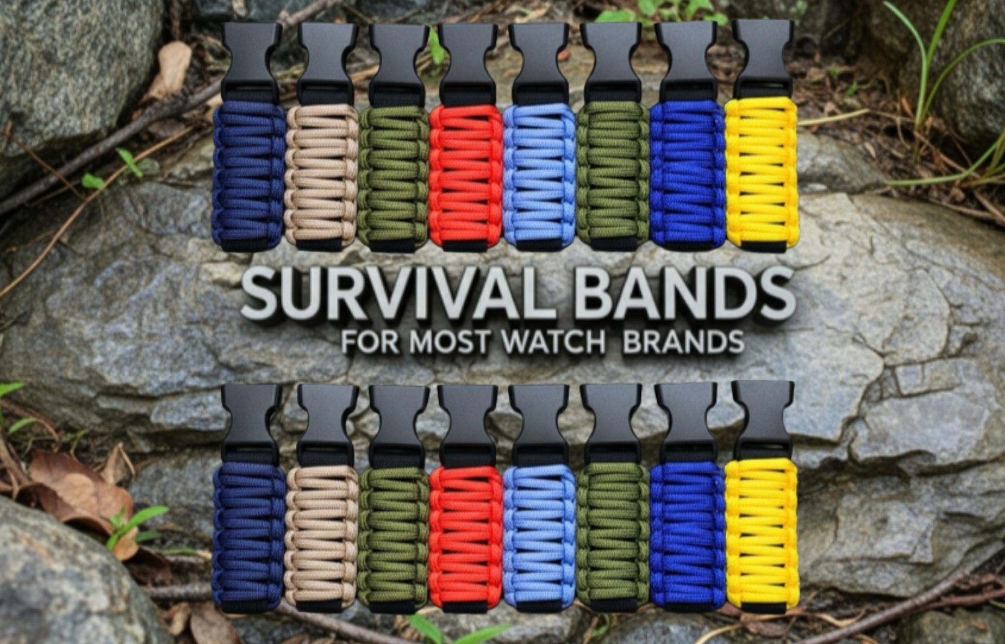 Shop Adjustable Paracord Survival Watch Straps for Casio Watches and ...